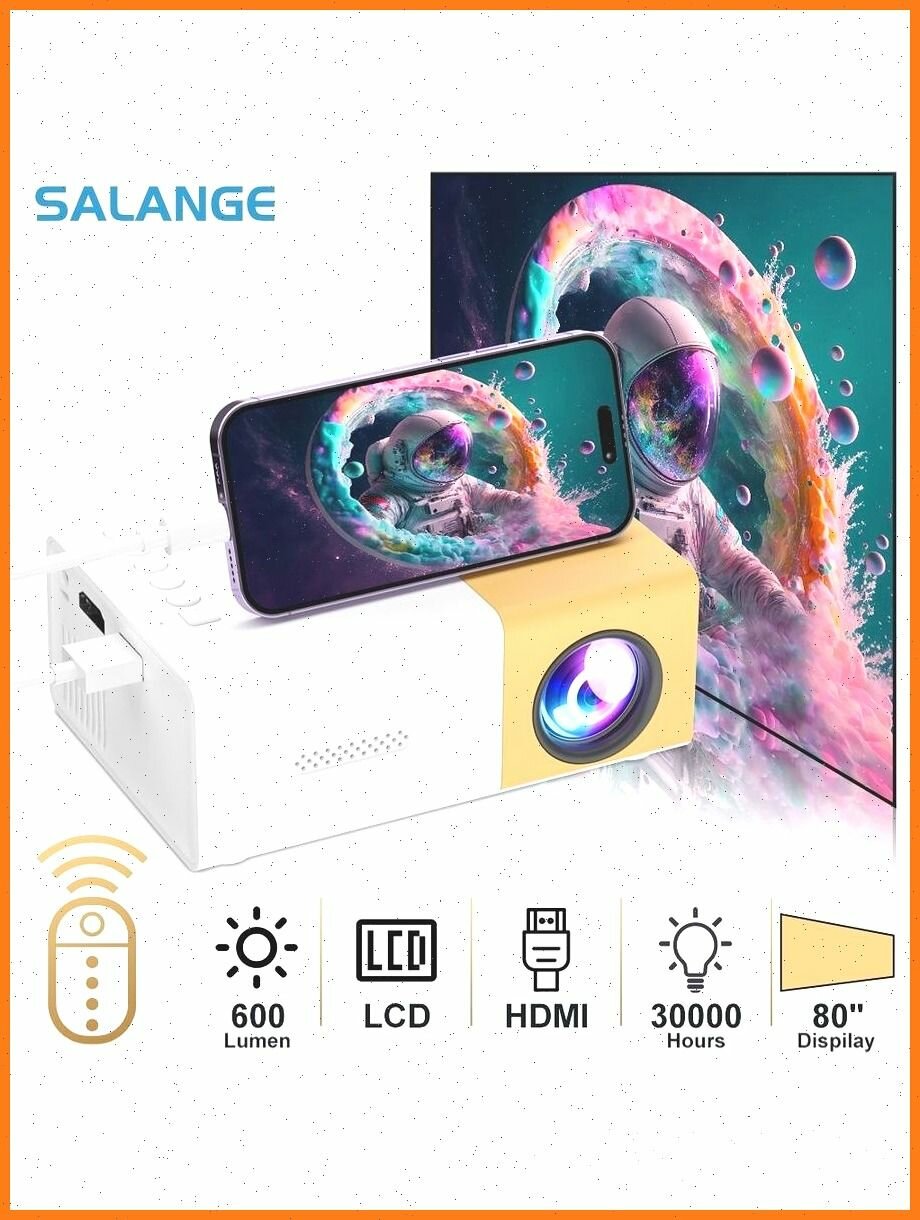 Проектор SALANGE YG300 1LCD 320x240, LED, 18Вт, встроенный динамик, пульт