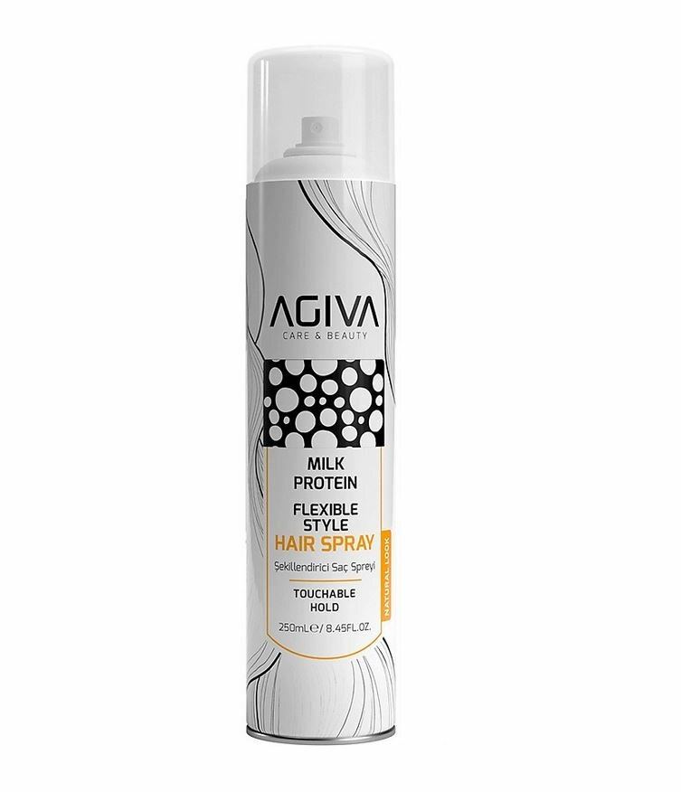 Лак AGİVA для укладки волос Milk Protein Amino Complex Pro Care, 250 мл