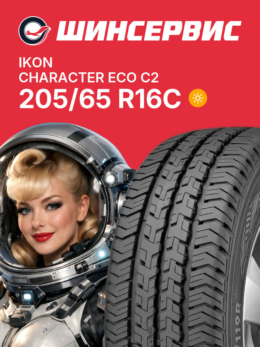 Летняя шина Ikon Character Eco C2 205/65 R16C 107/105T, летняя автомобильная резина