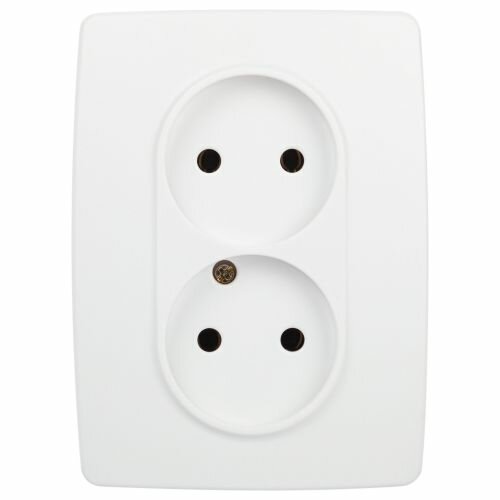Розетка 2-м Эра12 12-2107-01М 16А 250В 2х2P бел. матов. Эра Б0065688