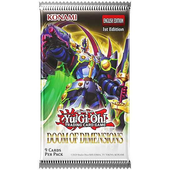 Настольная игра Yu-Gi-Oh - бустер выпуска Doom of Dimensions на английском языке