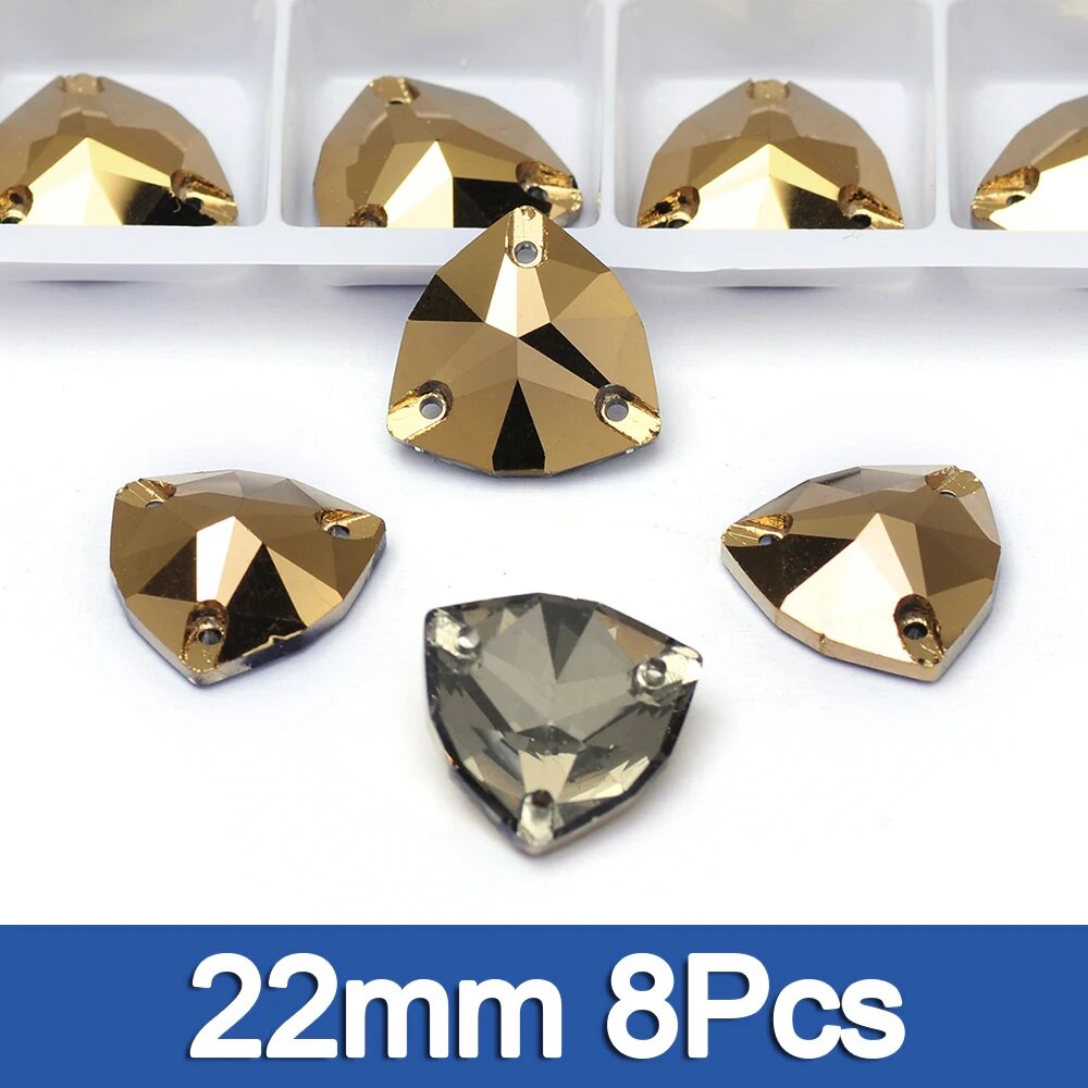 PUBRILEX Aurum стразы для пошива Trilliant 22mm 8Pcs
