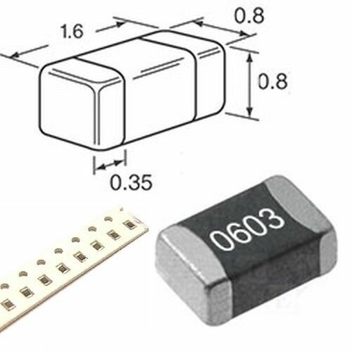 Светодиод №1 Синий smd 0603 в корпусе 0603