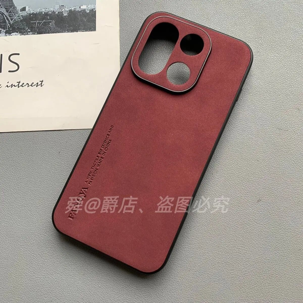 Роскошный кожаный чехол для Oneplus 15, противоударный чехол из овечьей кожи, задняя Красный, red