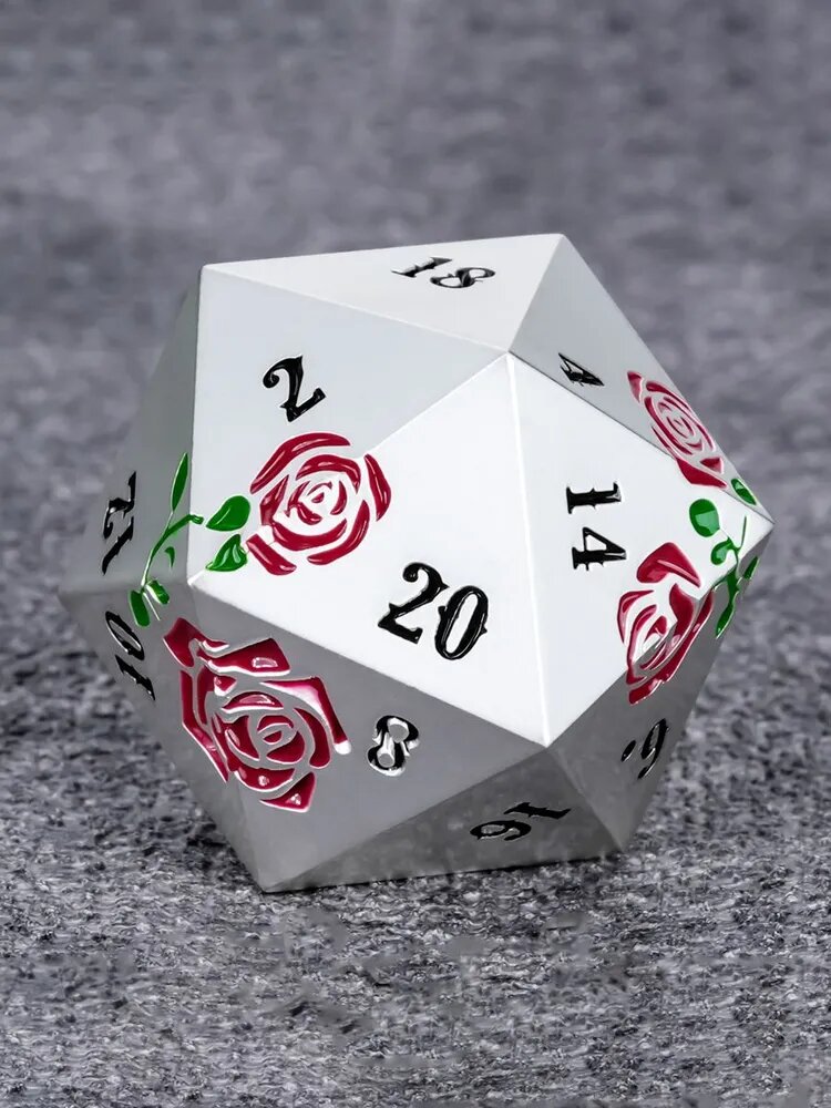 Кубики игральные металл для ДнД, 1 шт.(Dungeons and Dragons)