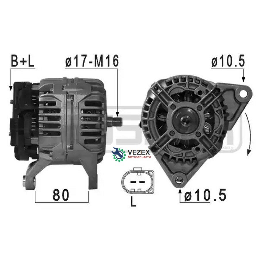 ERA 209024 Генератор FIAT DUCATO/IVECO DAILY III 110A 209024