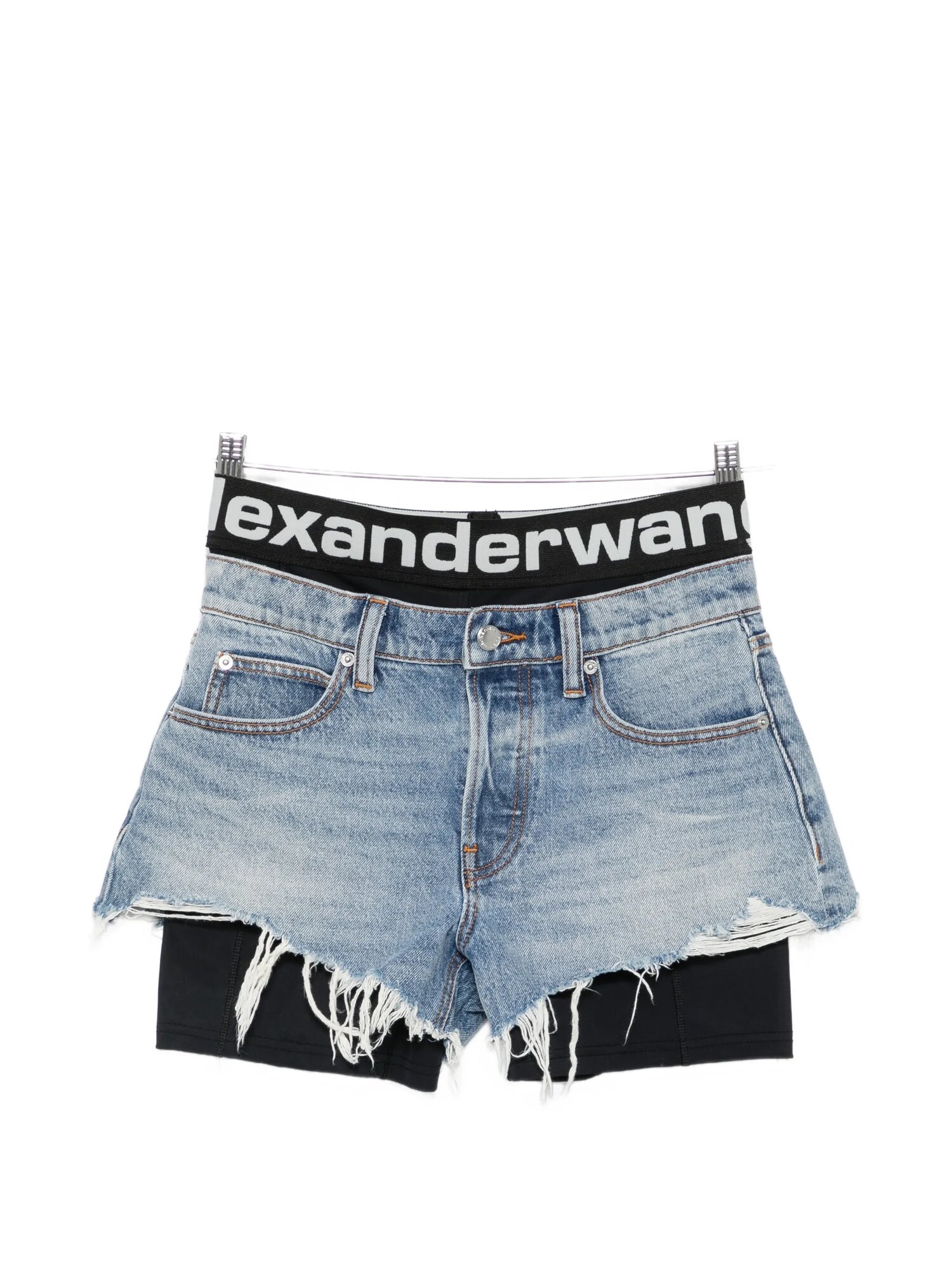 Шорты Layered frayed shorts