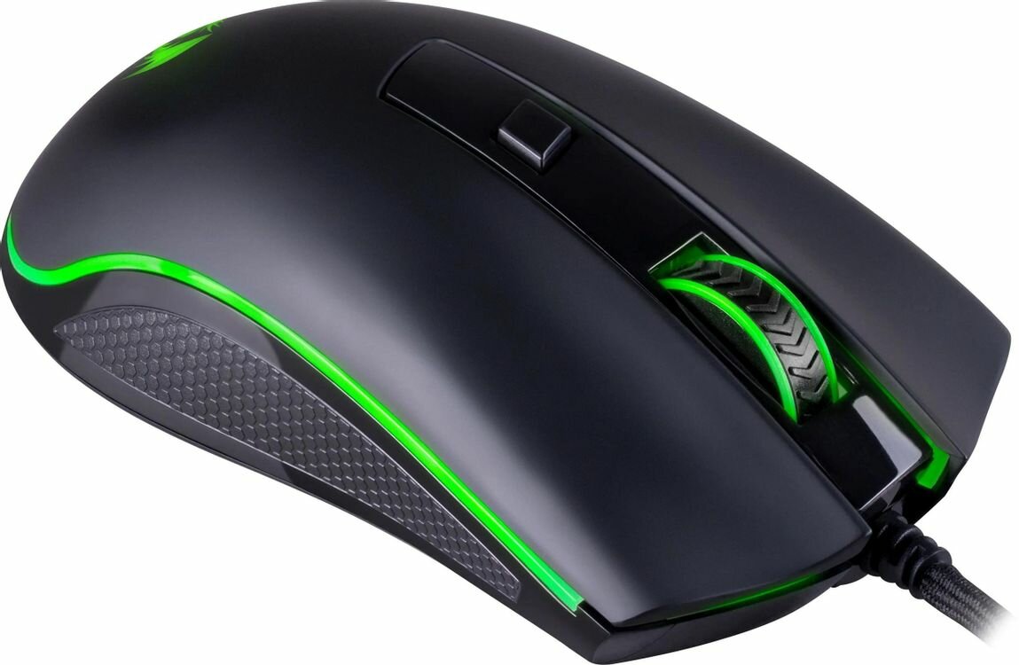 Мышь проводная Redragon Cypher, игровая, оптическая, USB, 12800dpi, черный [72075]