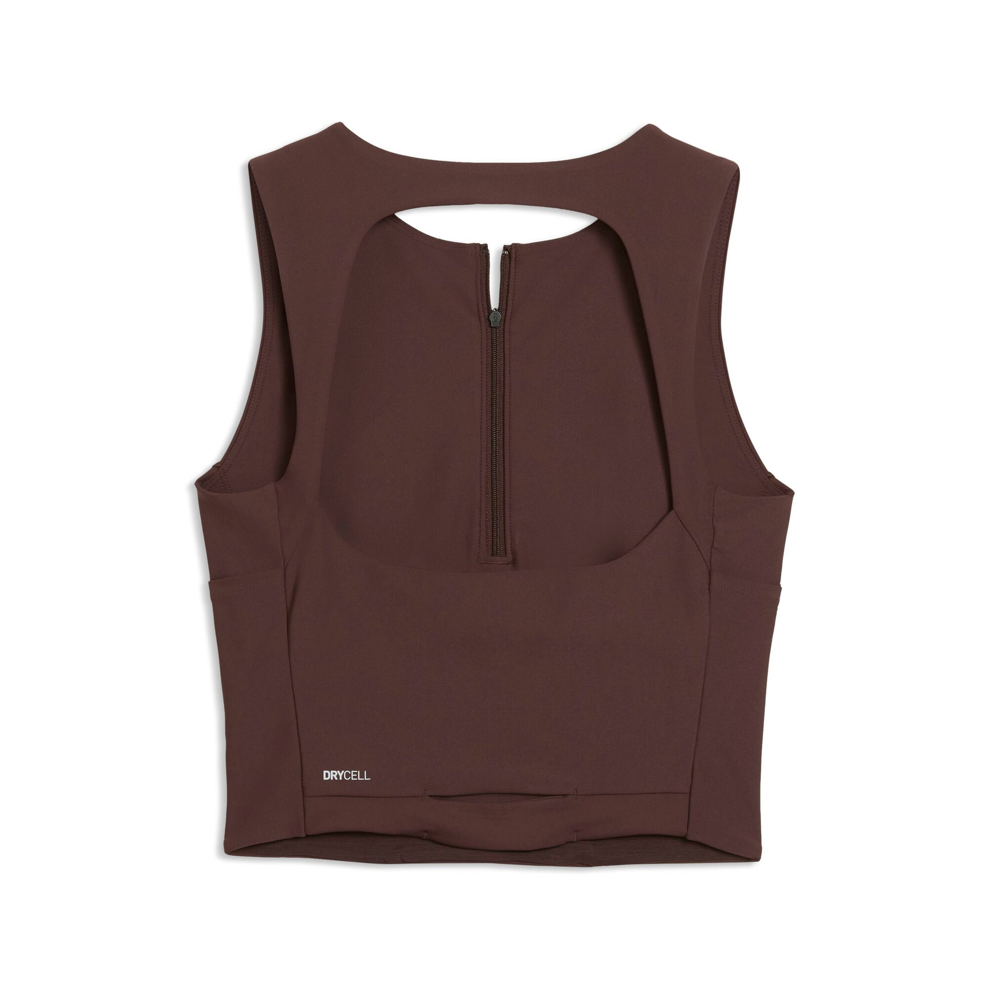 Топ спортивный PUMA RUN LIGHTSTRIDE CROP TOP, размер XL, коричневый — фото 1