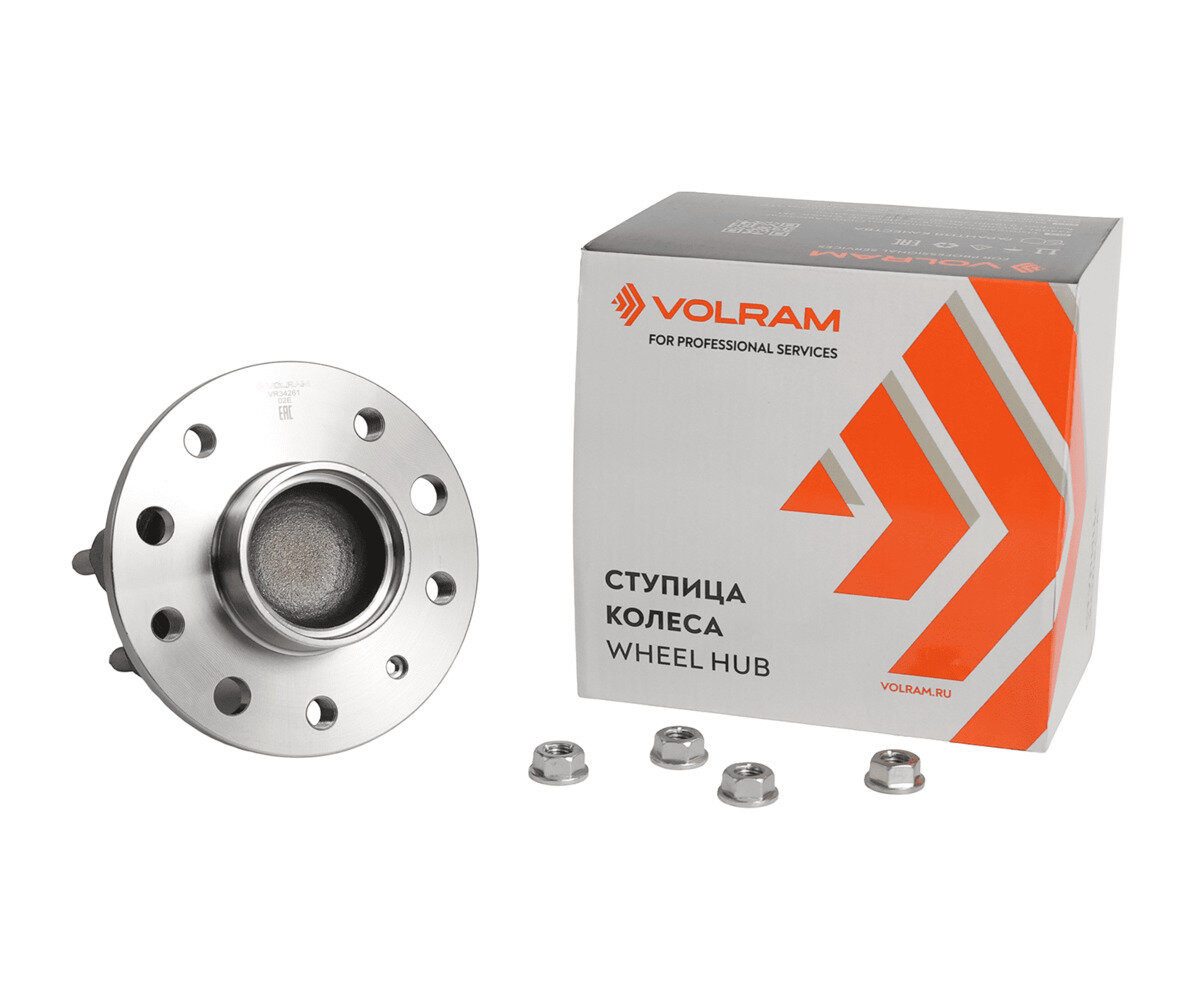 Ступица с подшипником в сборе Volram VR34261 задняя ABS+ 4 болта, 5 отверстий для Opel Astra H A04 (04-), Zafira 2 (05-)