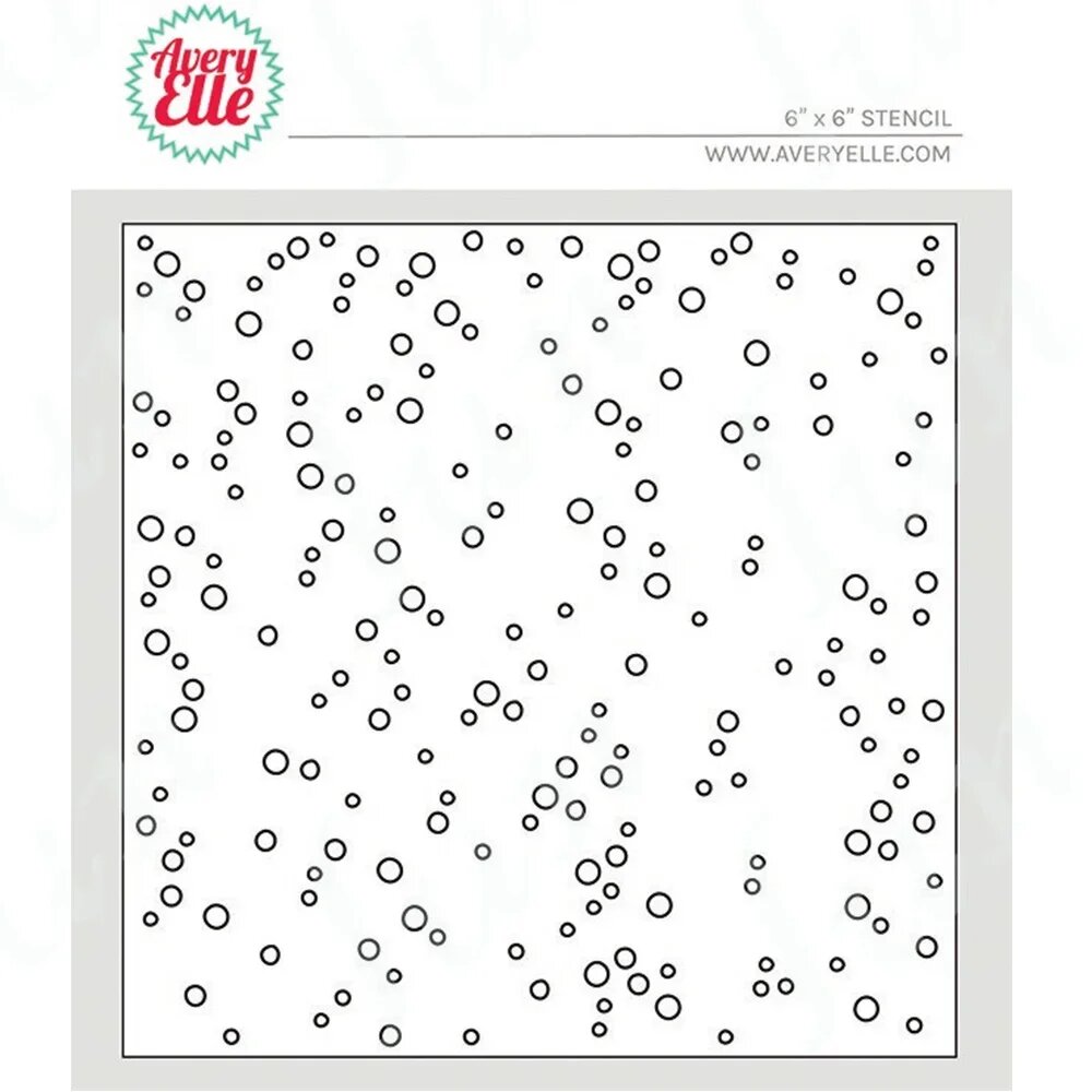 Скрапбукинг трафарет Avery Elle Dots Z3071 6"x6"