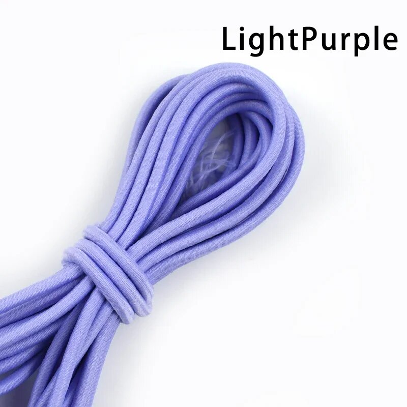 Meetee Эластичные шнуры 4 мм Фиолетовый, LightPurple, 30Meters(6Rolls)