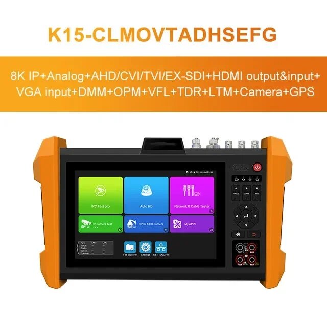 TahLiTech K15-CLMOVTADHSEFG Тестер-монитор для камер видеонаблюдения K15-CLMOVTADHSEFG
