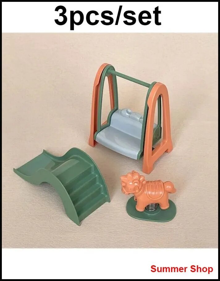 Миниатюрный парк развлечений с 3pcs/set, подходящий для использования в качестве украшения кукольного дома