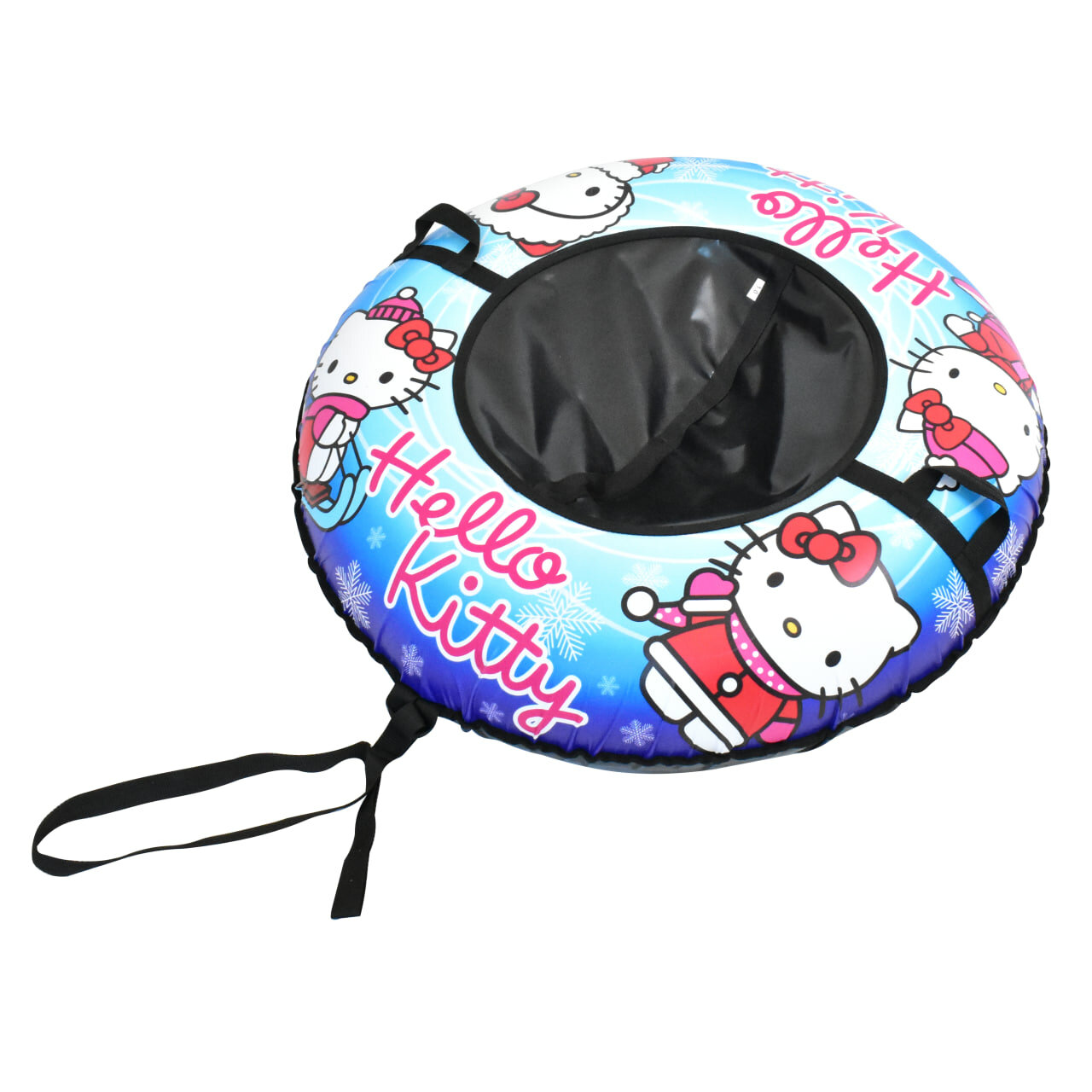 Тюбинг-ватрушка Hello Kitty, диаметр 95см, до 95кг, ПВХ 550 г/кв. м, усиленная камера, на молнии