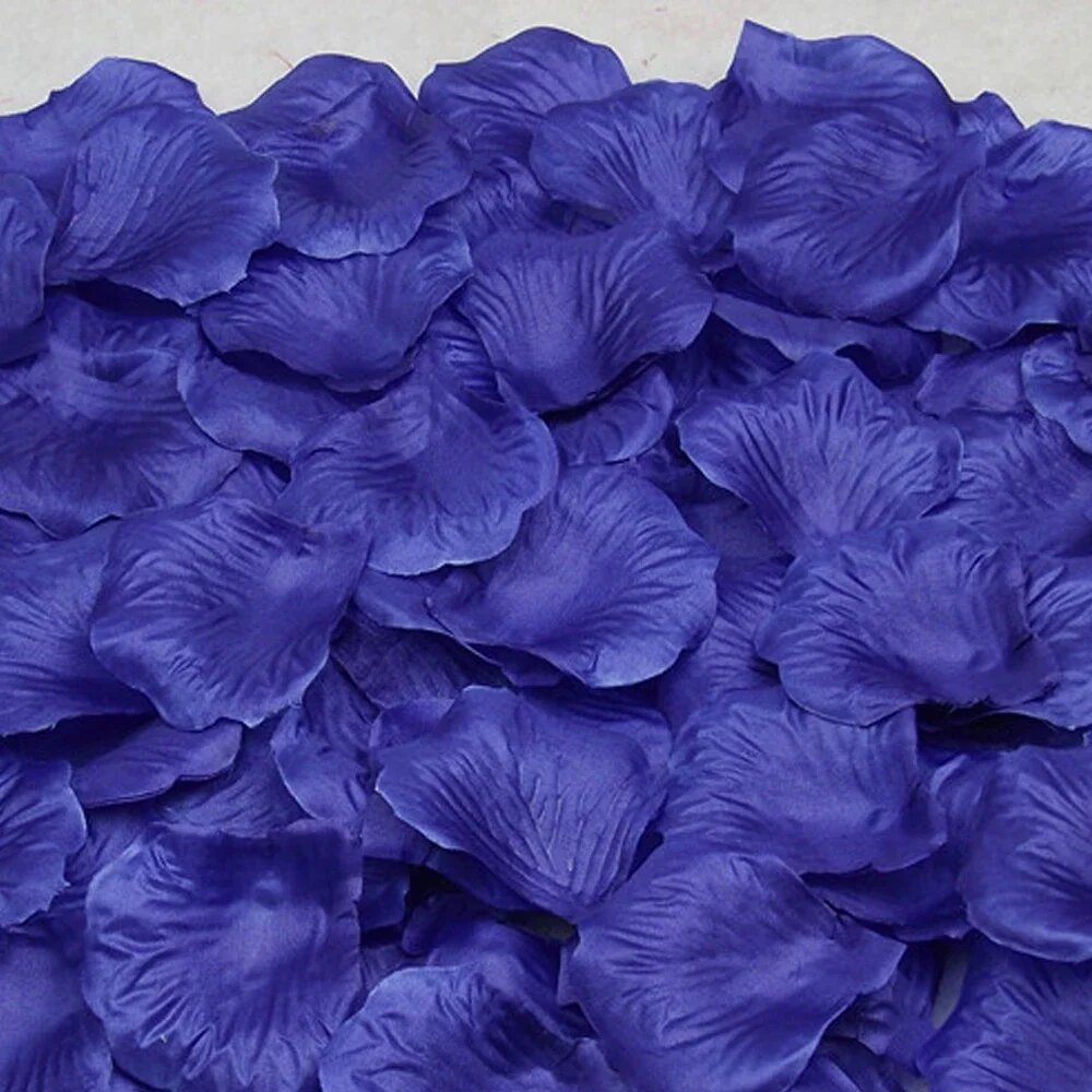Искусственные лепестки роз, красные, белые, золотые Фиолетовый, 1000Pcs, Deep Blue