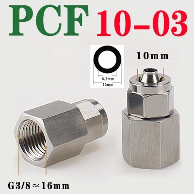 Пневматическое соединение из нержавеющей стали 304 1/8"-1/2" BSP PCF10-03