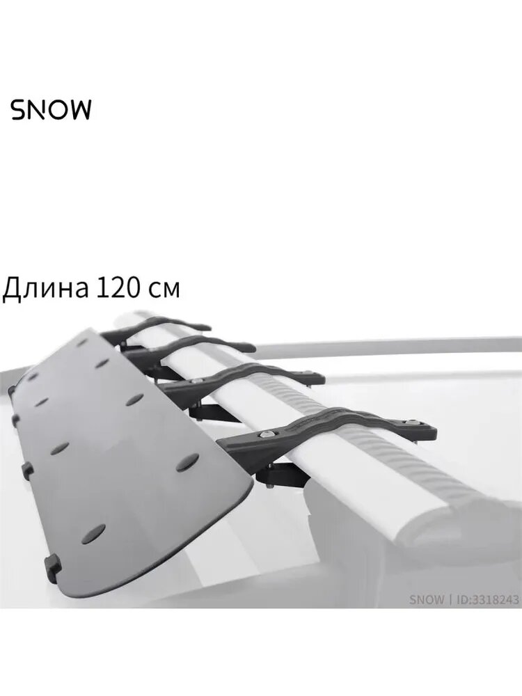 Спойлер автомобиля на кузов SNOW, 1 шт, Длина 120 см, Легированная сталь, Темно-зеленый