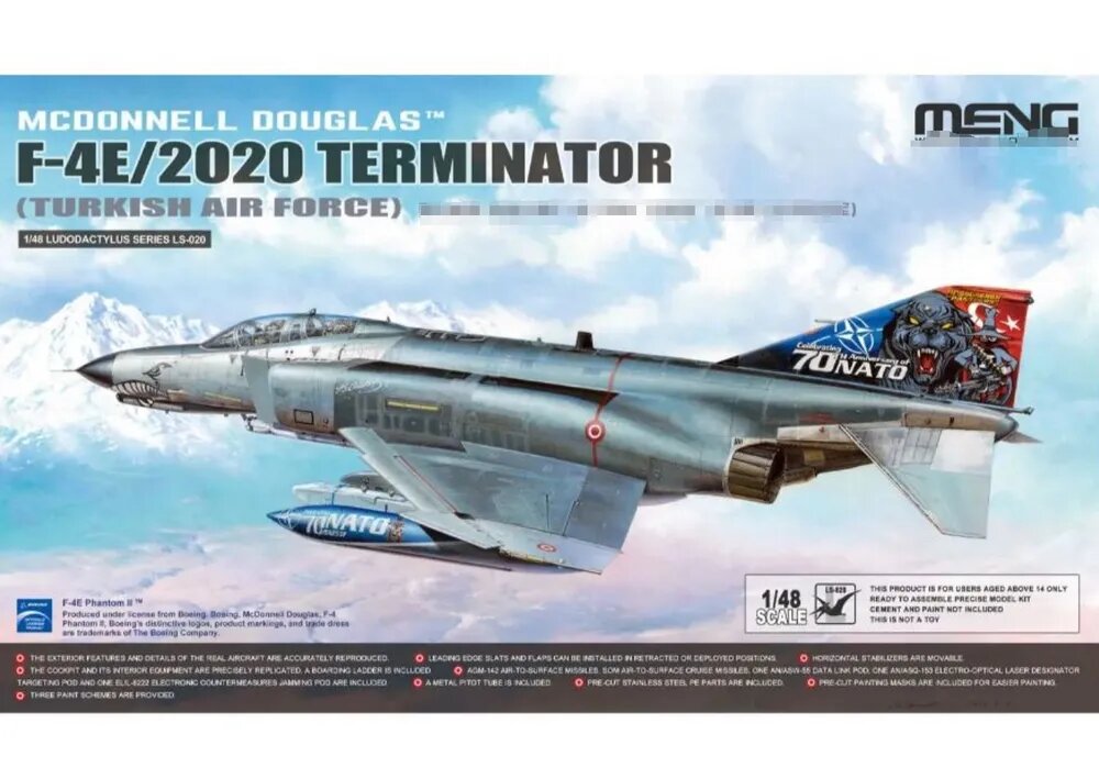 MENG LS-020 1/48 F-4E/2020 TERMINATOR (Турецкие ВВС) Модель истребителя