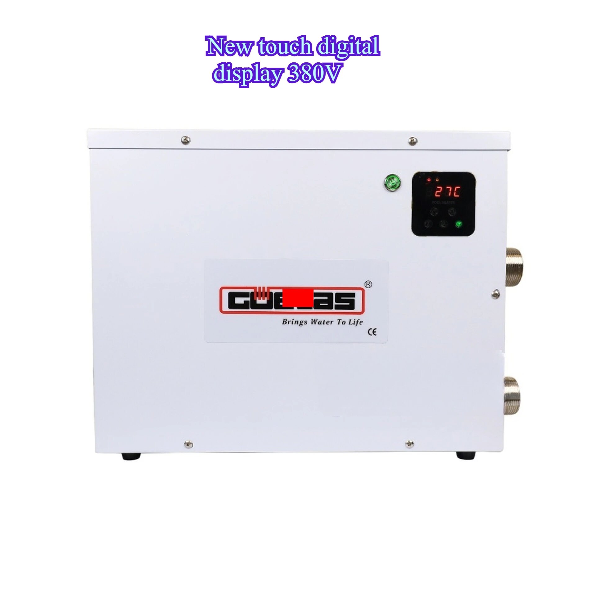 Электрический нагреватель для бассейнов New5.5-18KW 220V/380V для бассейнов и СПА с сенсорным экраном и умным термостатом