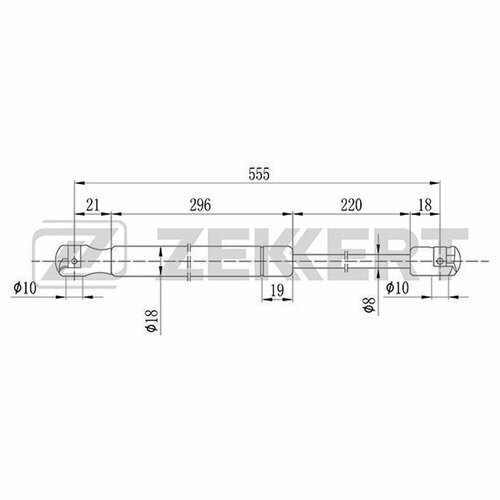 Амортизатор багажника ZEKKERT gf1652 для Mitsubishi Space Star