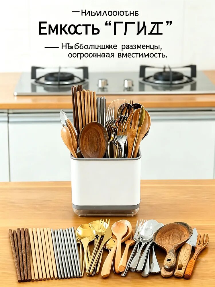 Органайзер для столовых приборов, 15 см х 10 см х 14 см, 1 шт