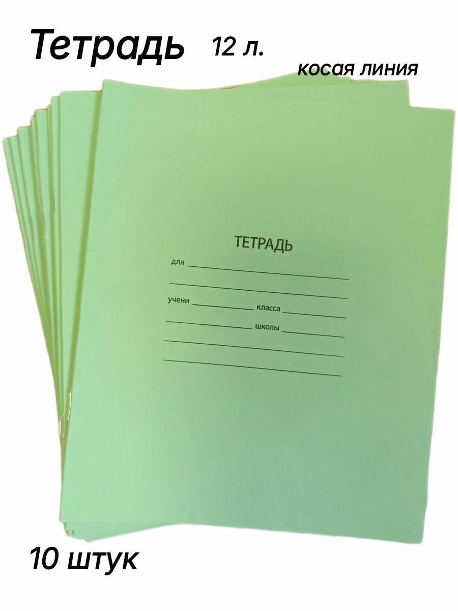Тетрадь ArtSpace "Эконом", для русского языка, косая линия, 12 л, 10 шт, A5