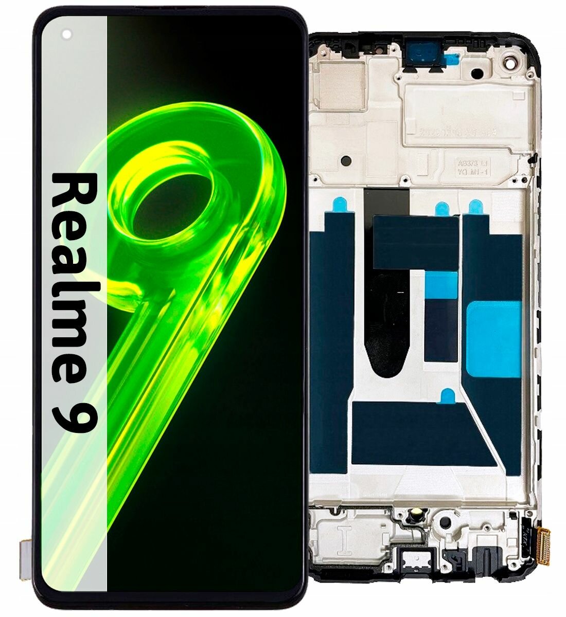 Дисплей для Realme 9 (RMX3521) модуль с рамкой Черный In-Cell