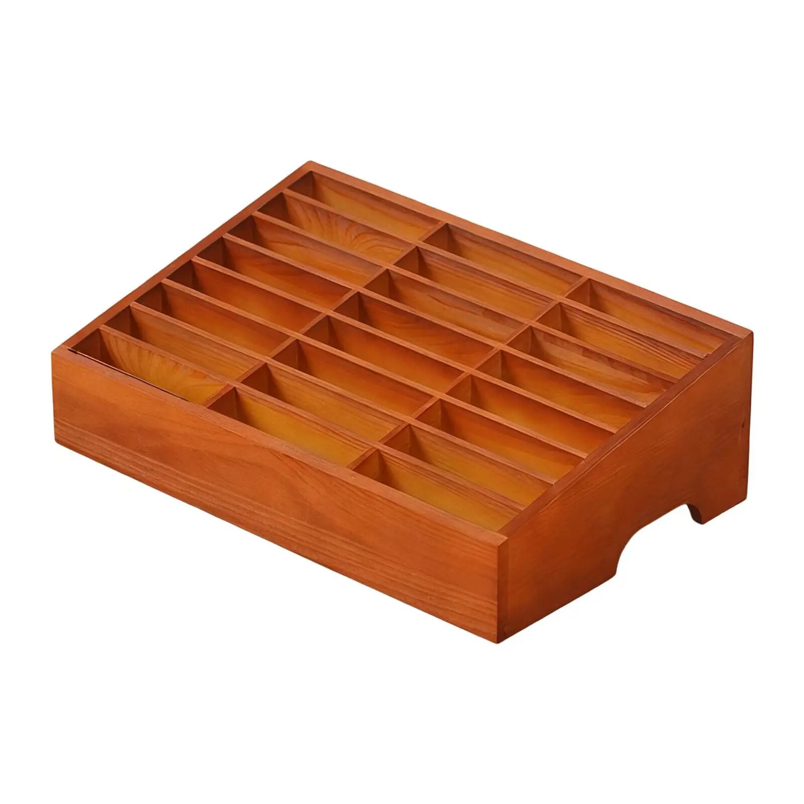 Деревянный органайзер для телефонов Phone Storage Box Brown