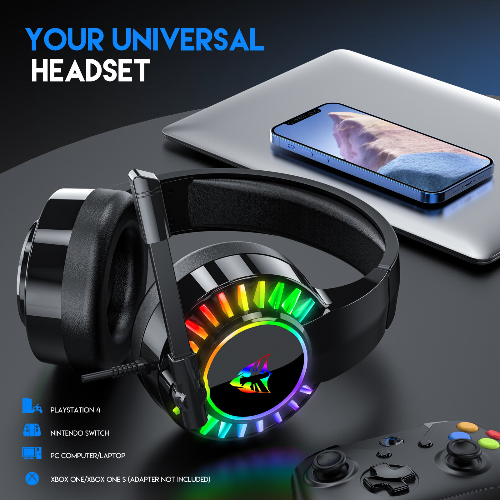 G505 7.1-канальный игровой наушник с микрофоном и USB-подключением для ПК и мобильных устройств