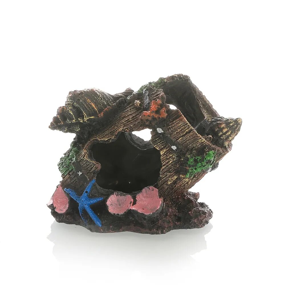 Декор для аквариума, террариума, Грот, Эпоксидная смола, 10.5x6.7x8.3 см, 95 г, Коричневый/Синий — фото 1