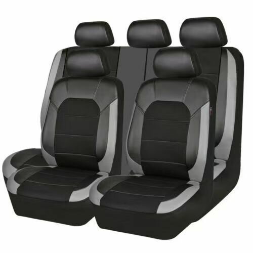 Экокожа чехлы для автомобильных сидений, авточехлы комплект черные