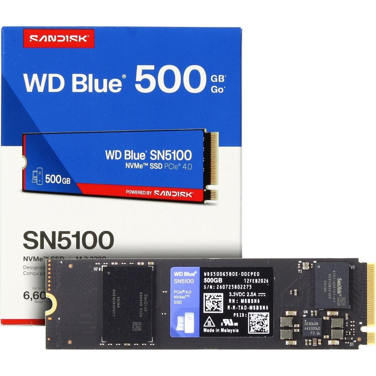 SSD 500 Gb M.2 2280 M WD Blue SN5100