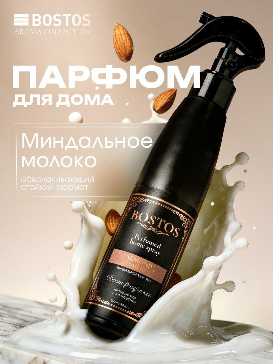 Парфюмированный спрей для дома, Освежитель воздуха, Ароматизатор для дома, для автомобиля, для вещей, для текстиля, для офиса/BOSTOS 200мл