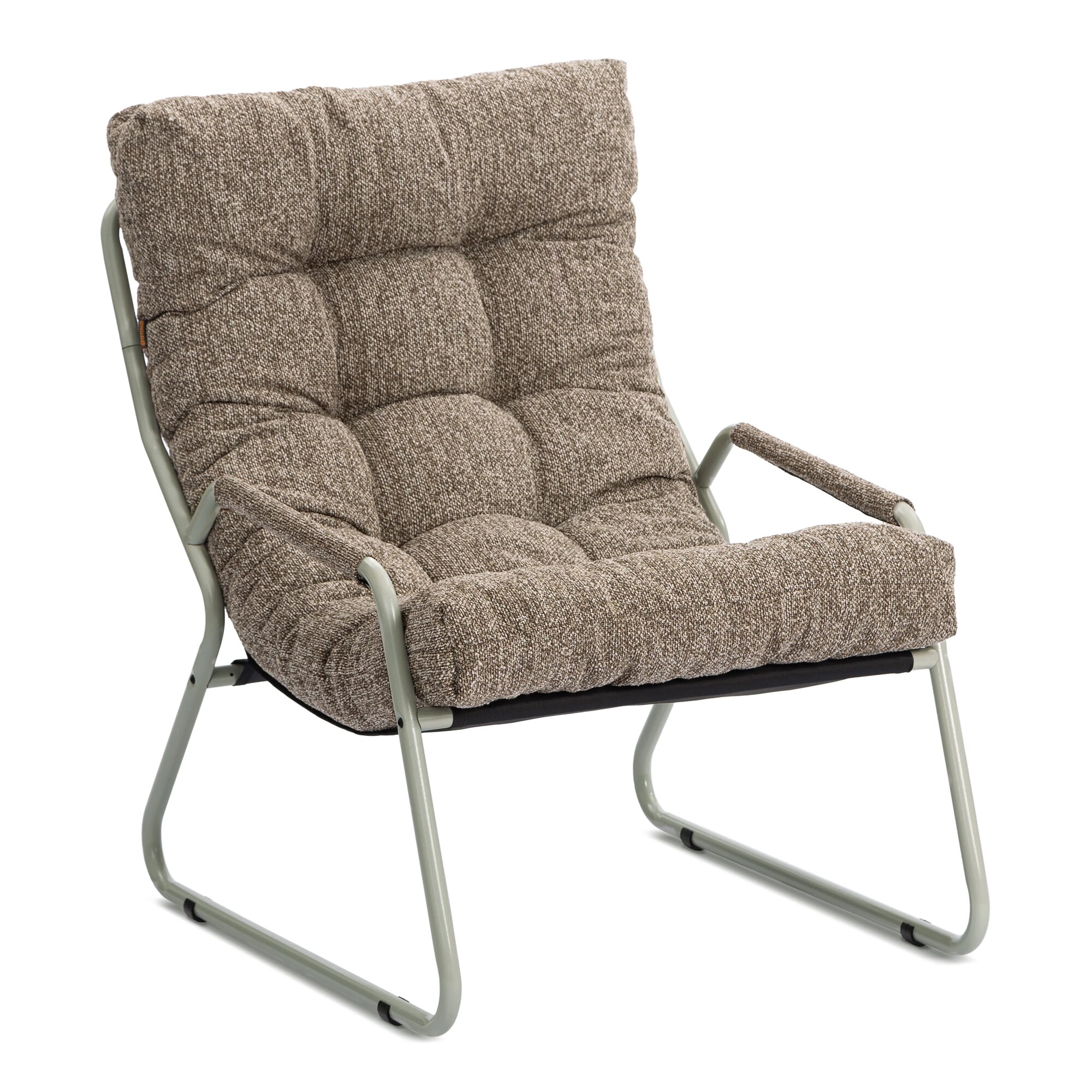 Кресло для отдыха TetChair Эрго, металл капучино, букле, коричневый