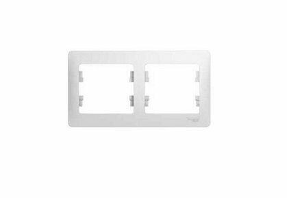 Рамка 2-местная Glossa IP20 белый Systeme Electric, 10 шт