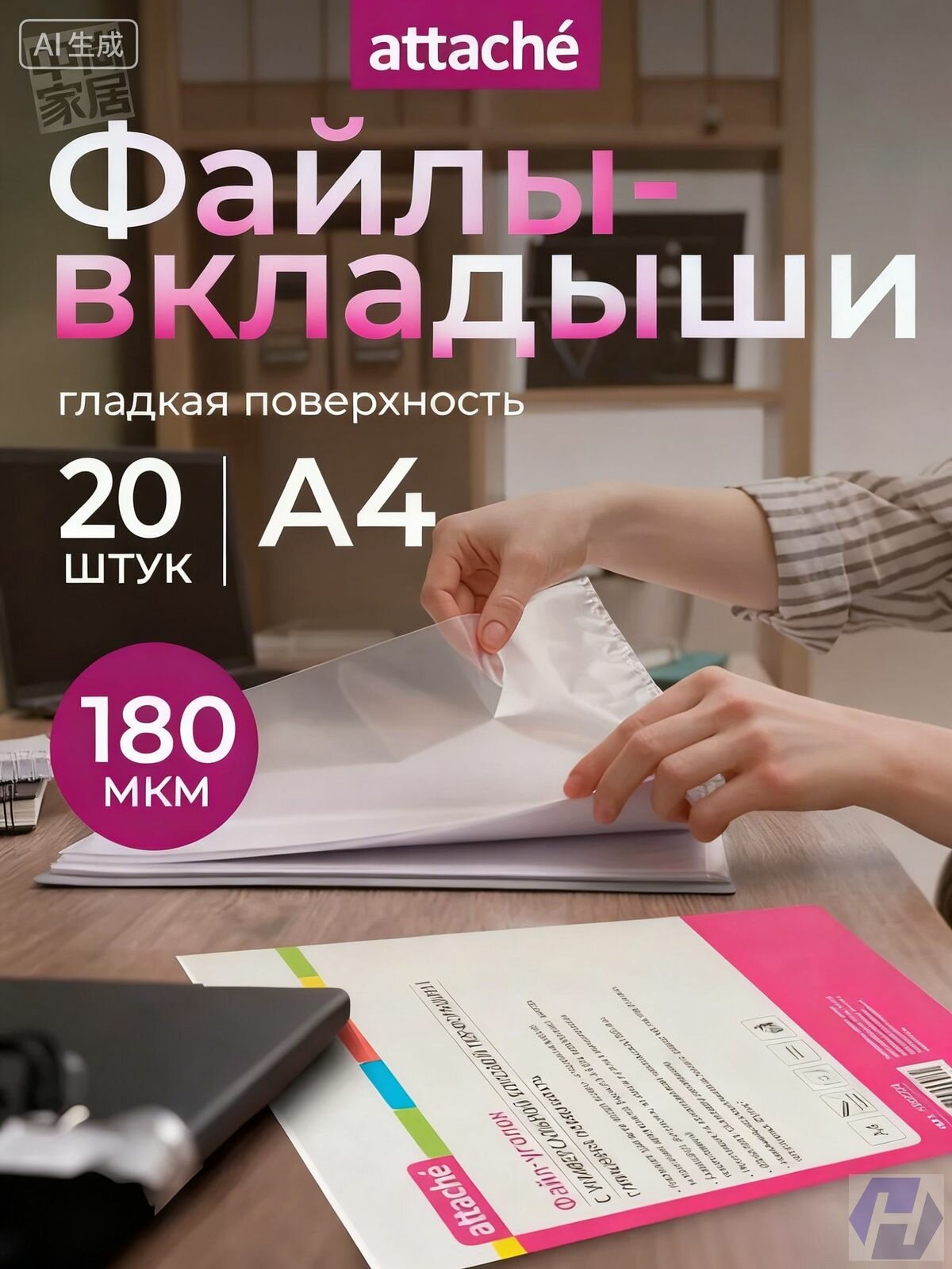 Файл A4 20 шт, 180 мкм