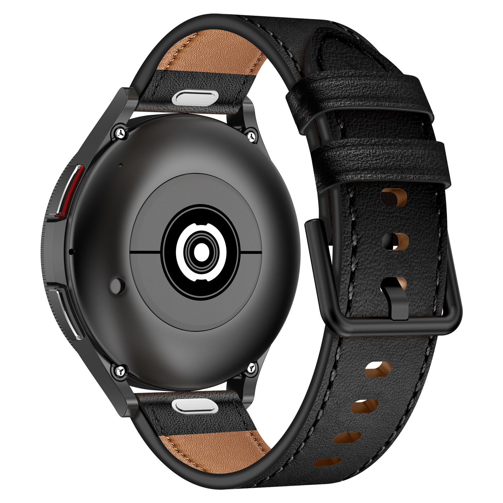 Кожаный ремешок MyPads для Samsung Galaxy Watch 6, 20mm, винтажный черный