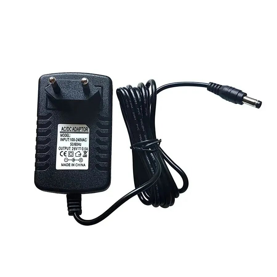 Адаптер питания 2m 26V 0.5A для Redmond RV-UR362 RV-UR363 PNW-UR363, Зарядное устройство для пылесоса