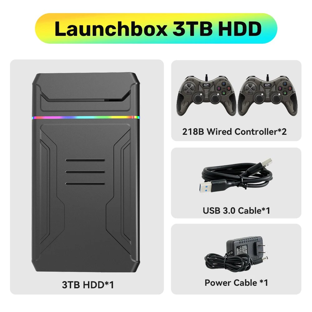 Lbox3T портативный игровой диск с 10000+ играми Великобритания, Lbox 3T-218B-2