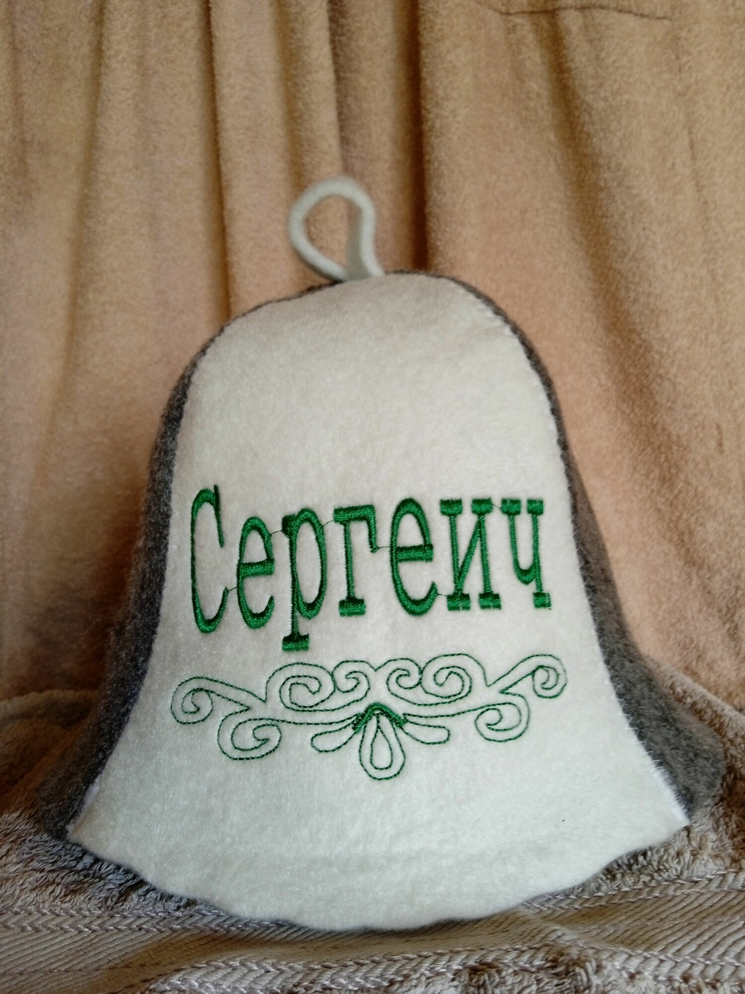 Шапка для Бани и Сауны с Вышивкой! Банная шапка для парной. Шапочка Именная