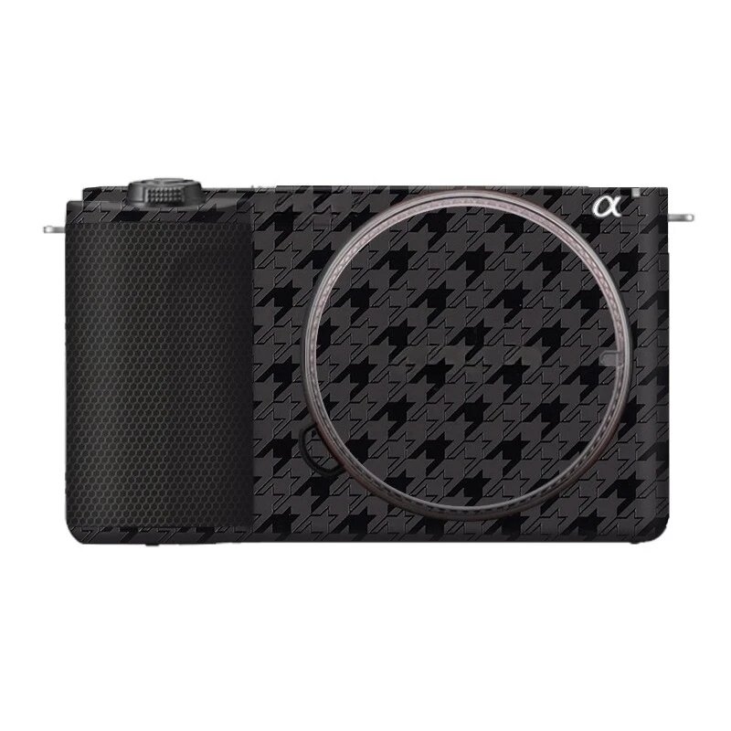 Наклейка для камеры Sony ZV-E10 II Daoyiyee Черный, Houndstooth Black