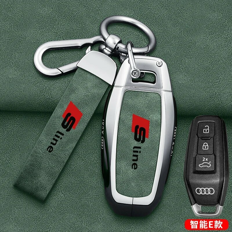 Чехол для ключа Audi Sline Green1