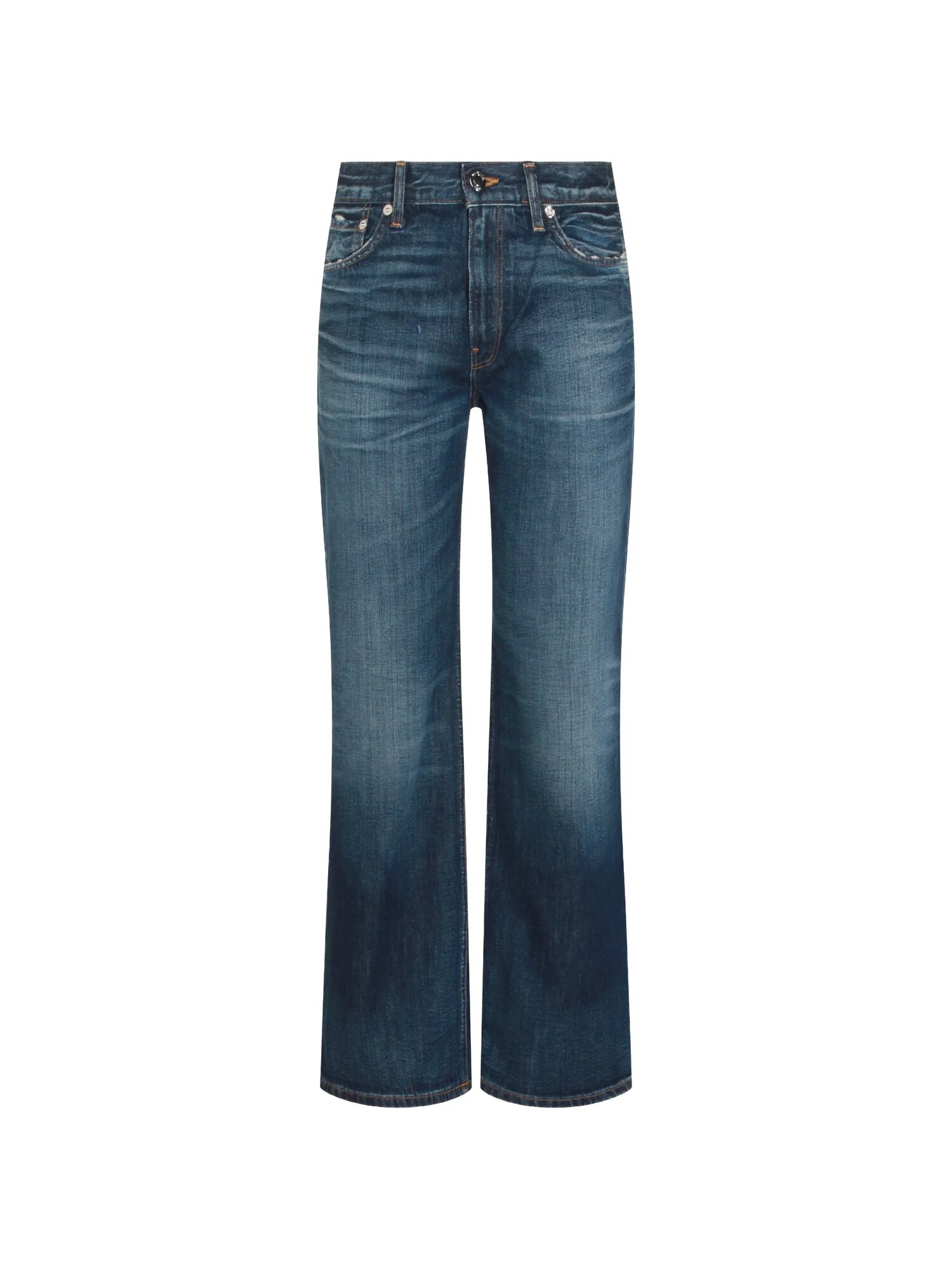 Джинсы Faded whiskered jeans 
