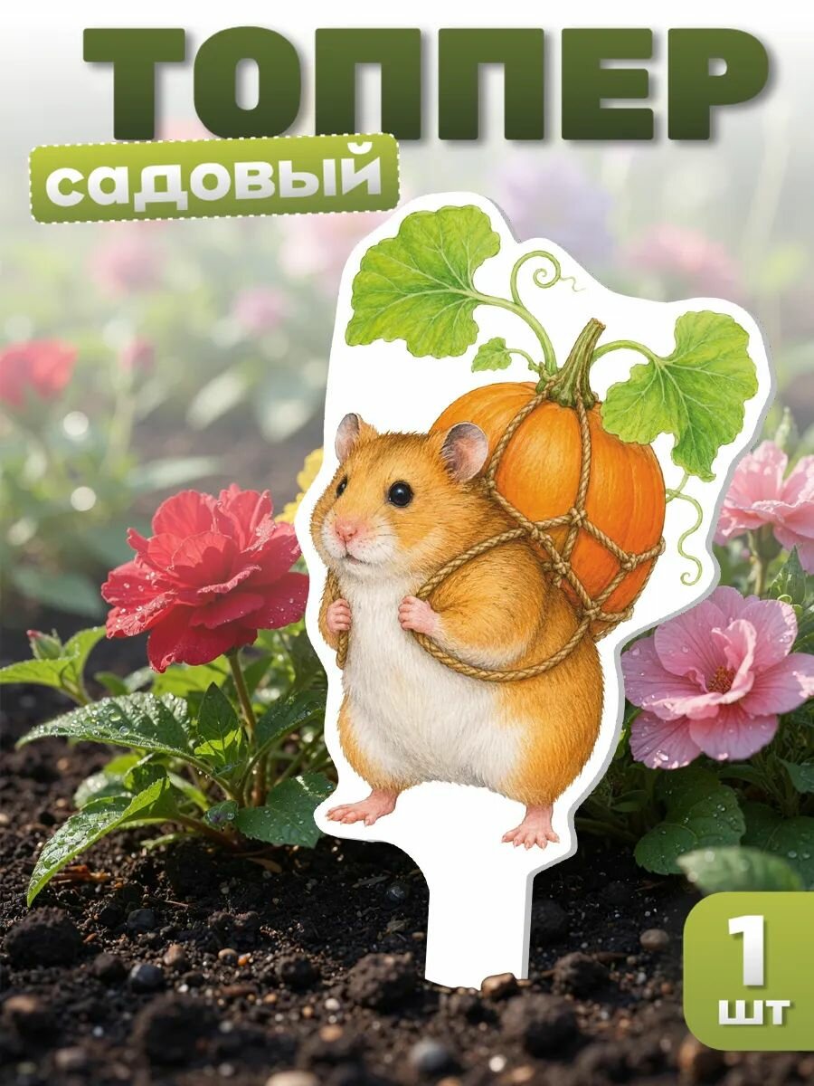 Садовые фигурки для дачи Хомяк и тыква