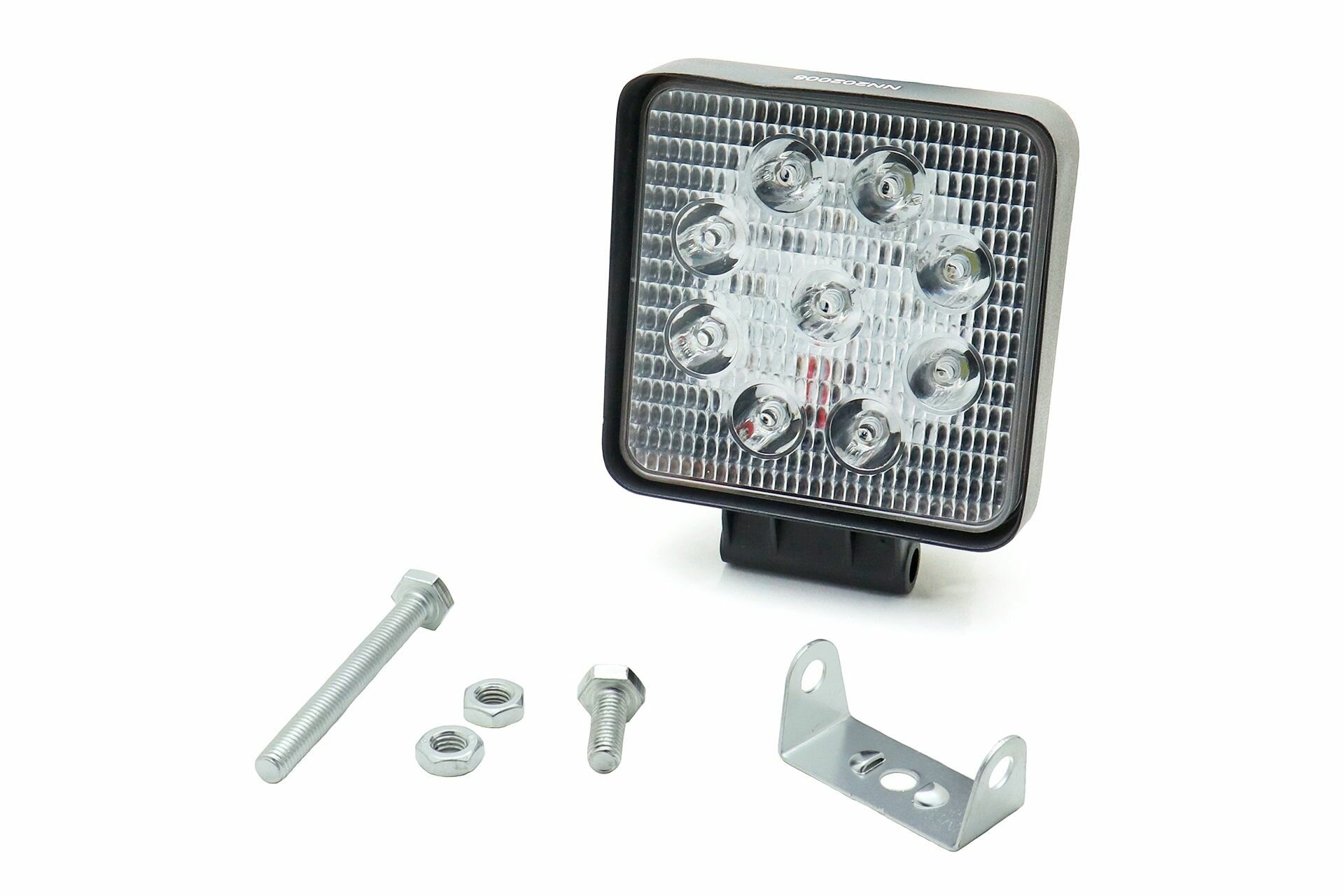 Фара светодиодная 27W 9 диодов SMD, 55мм квадрат. мет. корпус, дальний свет (Spot)