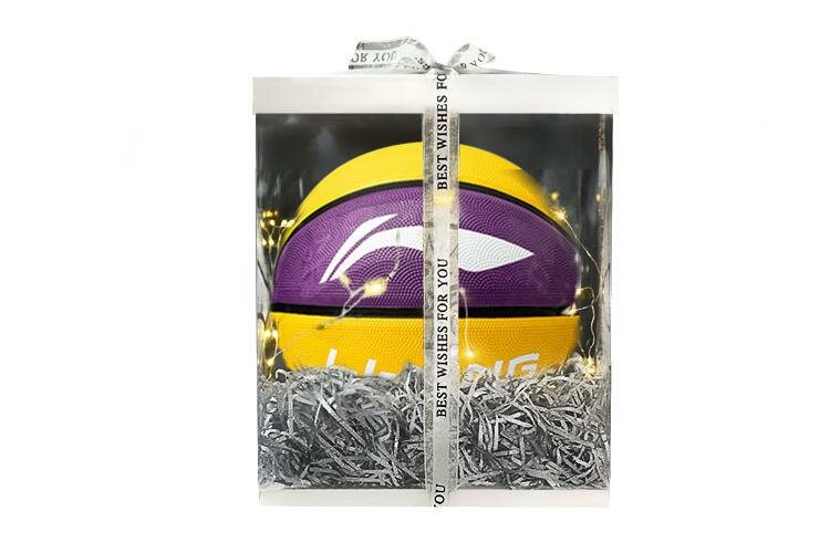 Баскетбольный мяч унисекс Li Ning Rubber, желто-фиолетово-белый