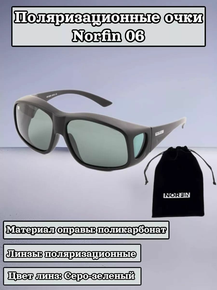 Очки поляриз. Norfin линз. серо-зелён. 06