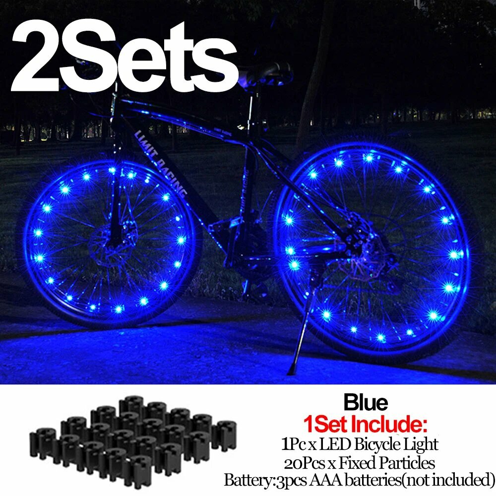 Светодиодные ленты для велосипедных спиц Blue-2Set