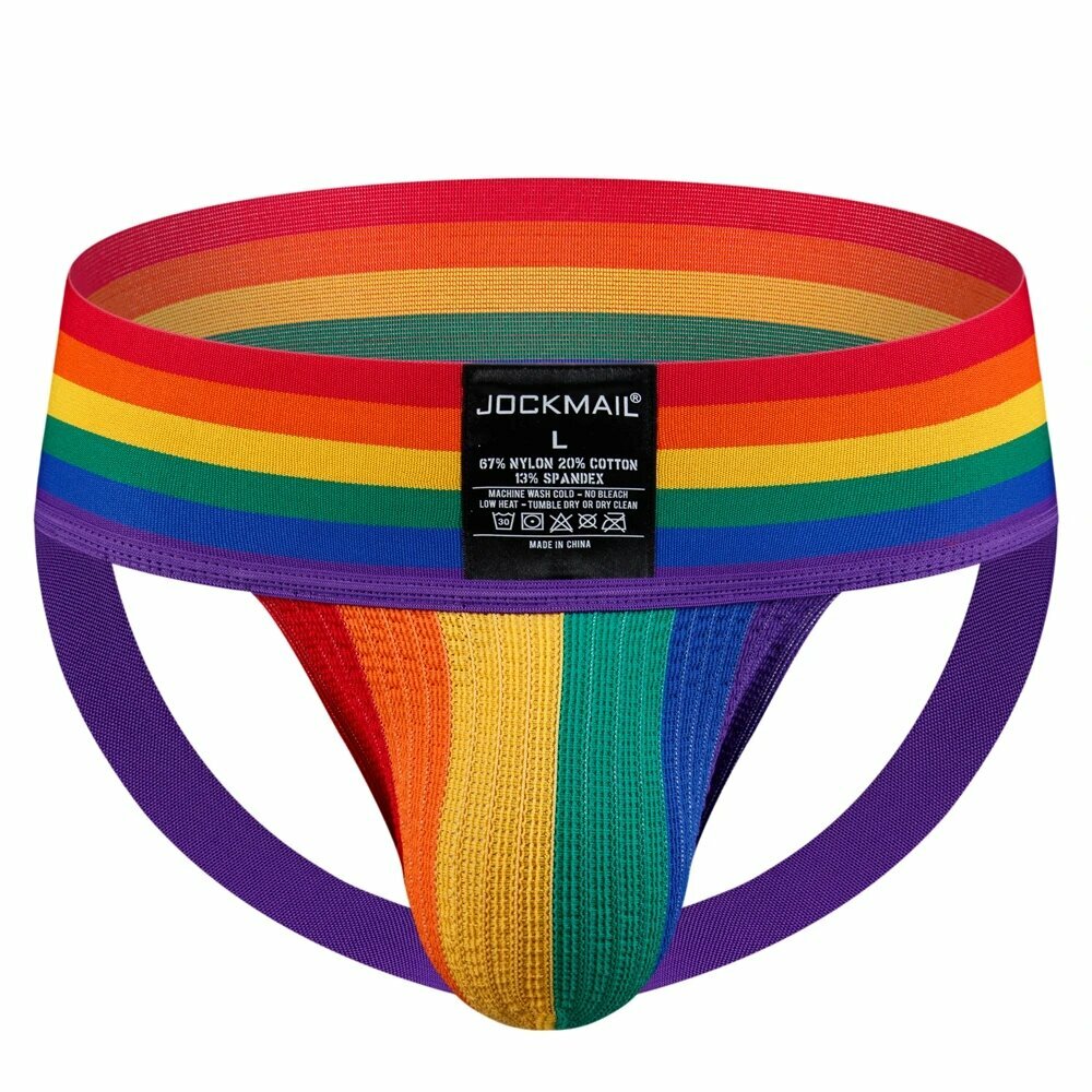 Мужские стринги JOCKMAIL радуга, цвет JM235Rainbow